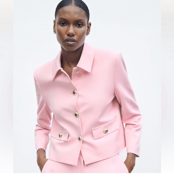 Zara | Jackets & Coats | Zara Pink Blazer Barbie Core Pink Blazer ...
